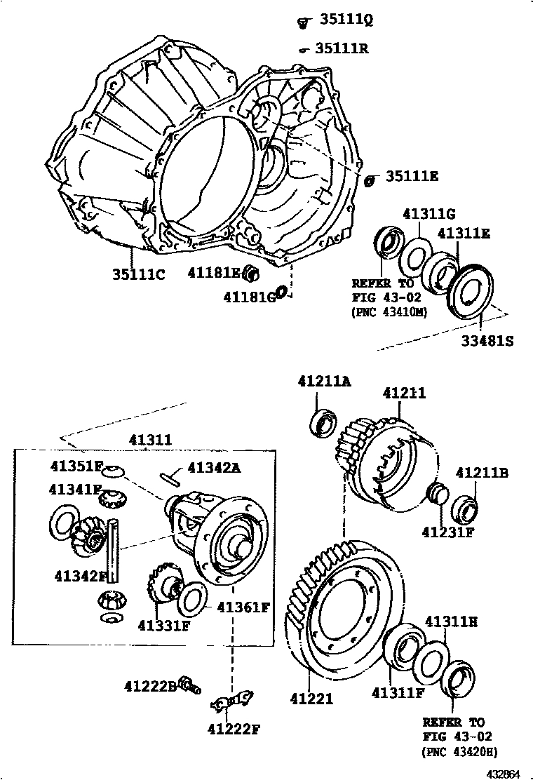 Front axle housing & differential for Toyota Sprinter Trueno E100, 6 ...