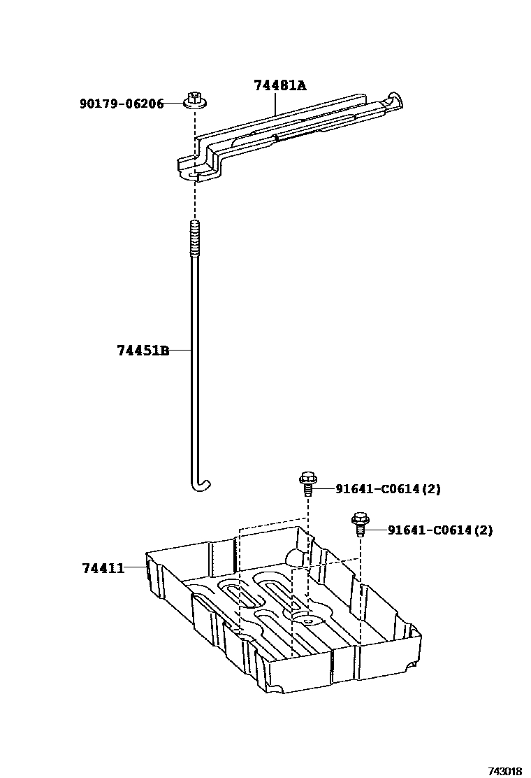 Battery carrier for Lexus CT200h A10, 1 generation 12.2010 - 12.2013 ...