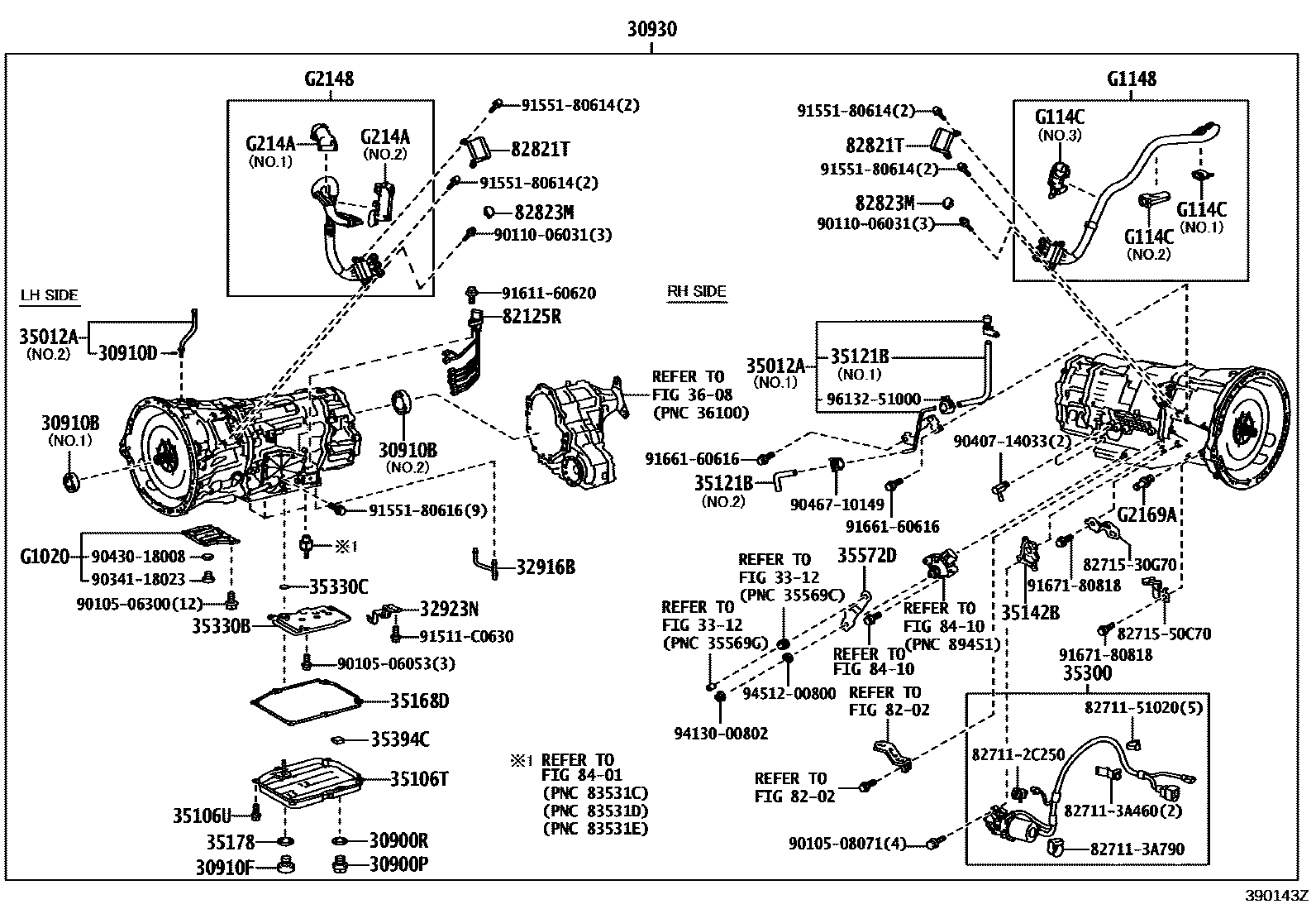 Transaxle assy, hybrid vehicle for Lexus LS600hL XF40, 4 generation, 2 ...