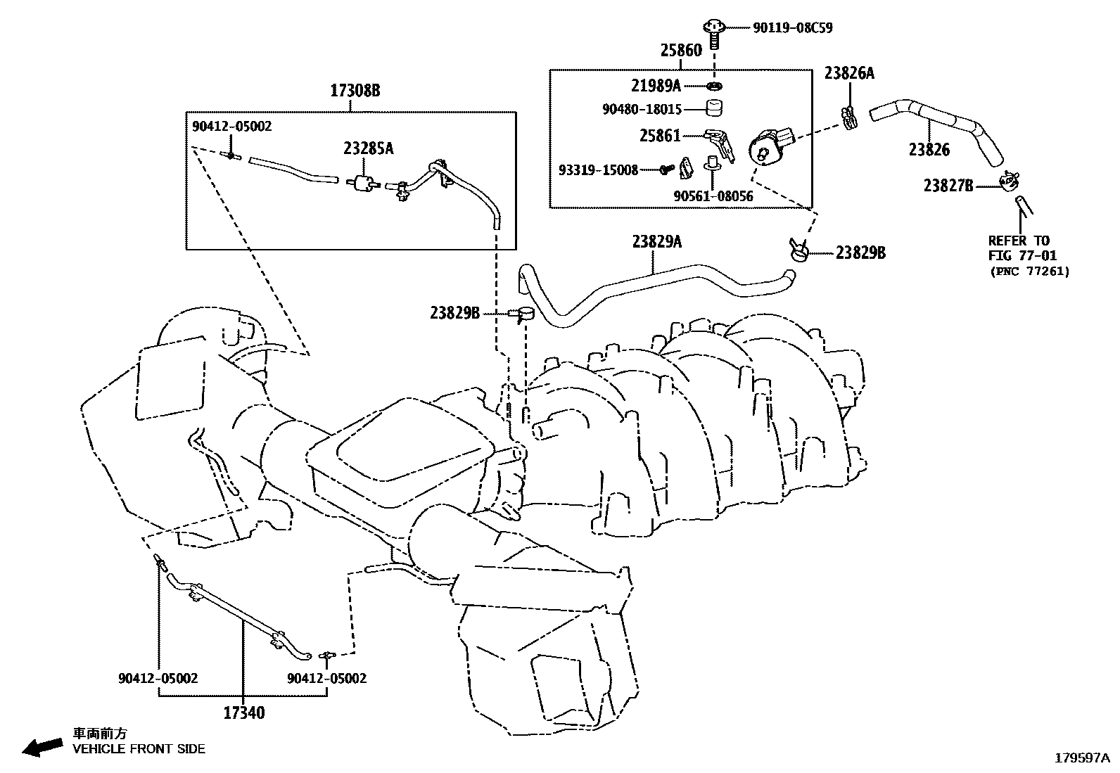Vacuum piping for Lexus LC500 1 generation 03.2017 - present - Lexus ...