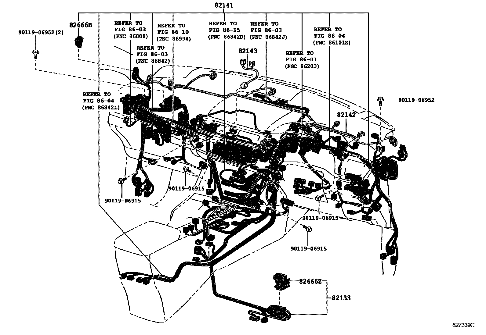 Электропроводка и монтажные детали для Lexus CT200h A10, 1 поколение 12 ...