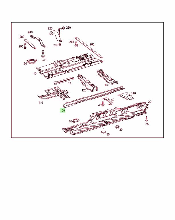 Buy Genuine Mercedes-Benz A2136101810 Longitudinal Member, Below Main ...