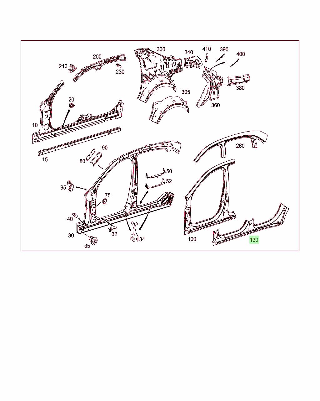 Buy Genuine Mercedes-Benz A2136373401 Longitudinal Member, Outside ...